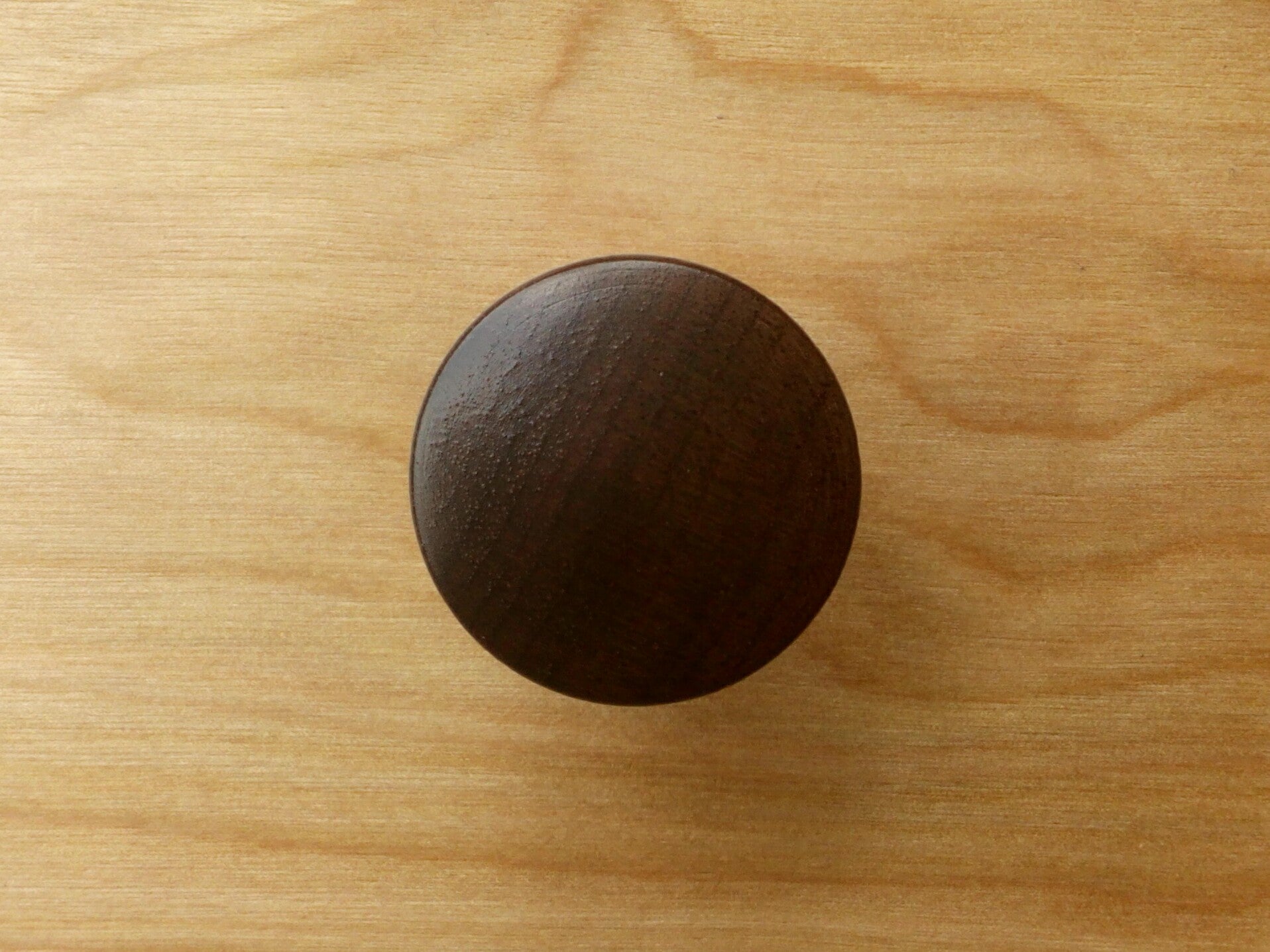 Contemporary Round Walnut Wood Cabinet Knob – Ware Design Works
